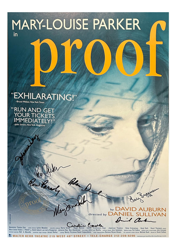 Signed Poster - Original Broadway Production of "Proof" - Broadway Design Exchange