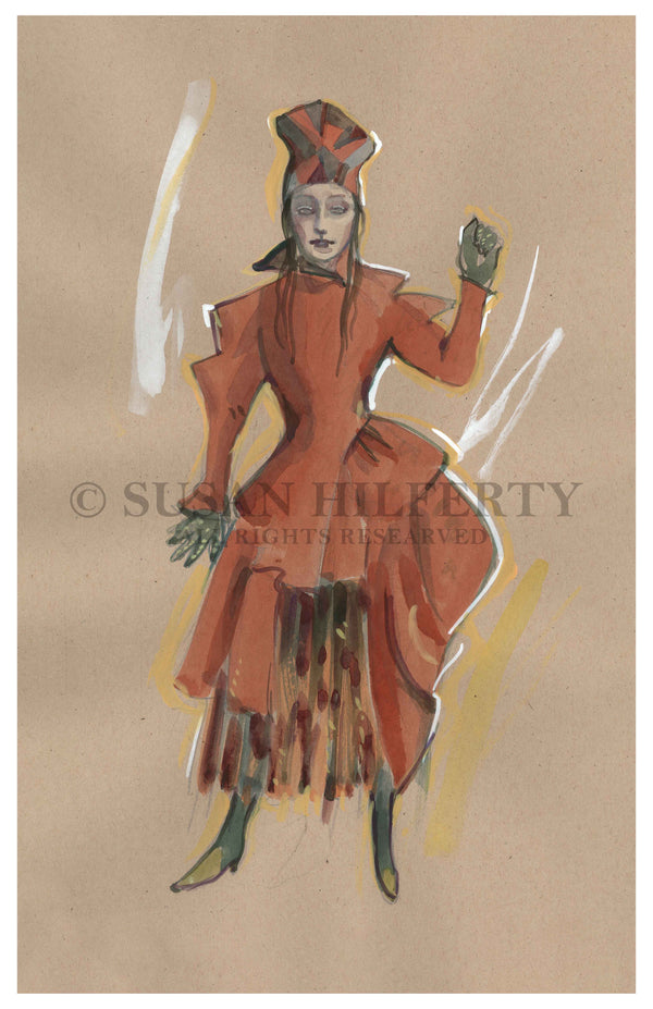 WICKED "Mob Ensemble" Costume Design by Susan Hilferty, signed ...