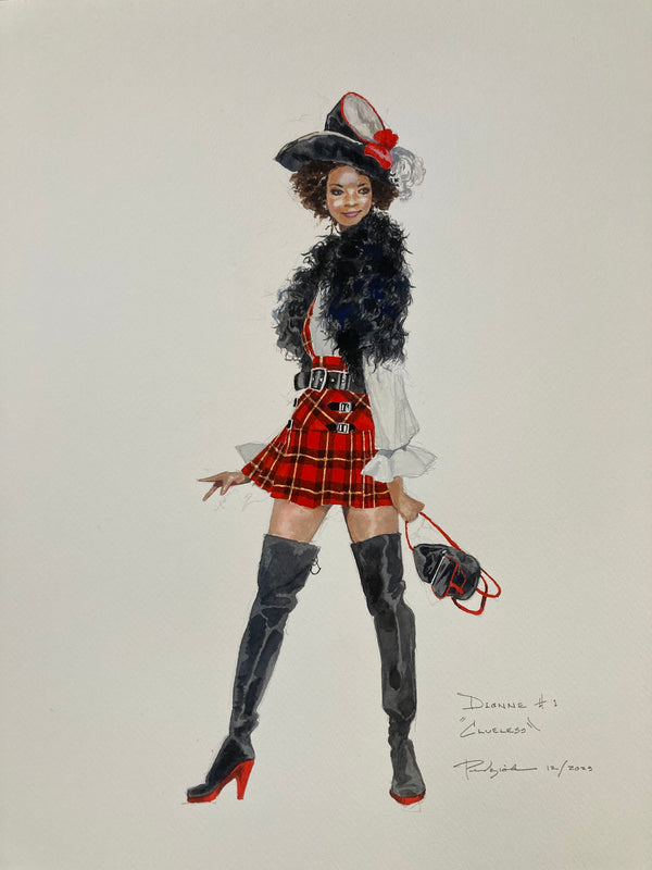 CLUELESS Costume Sketch "Dionne #1" by Robert Perdziola, Signed ...