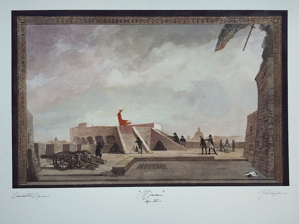 TOSCA, Act III, Cincinnati Opera - Set Sketch by Robert Perdziola, Sig ...