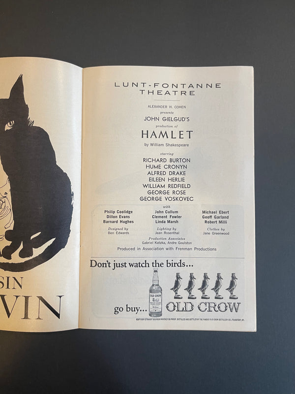 "Hamlet" 1964 Broadway Revival Playbill - Broadway Design Exchange