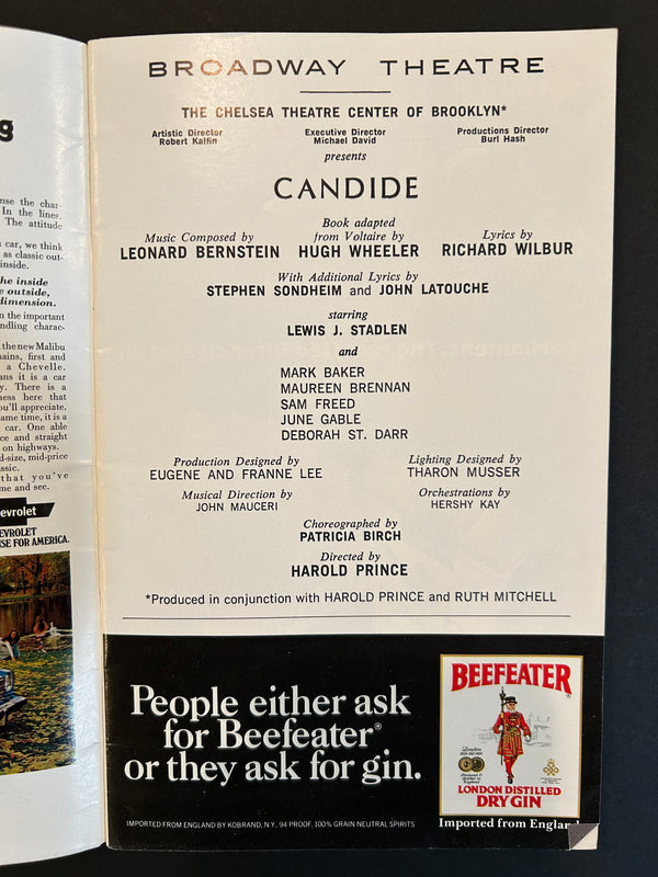 "Candide" Broadway Playbill - Broadway Design Exchange