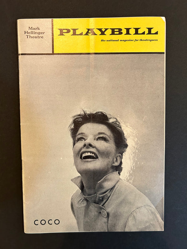 "Coco" Broadway Playbill (1970) starring Katherine Hepburn - Broadway ...
