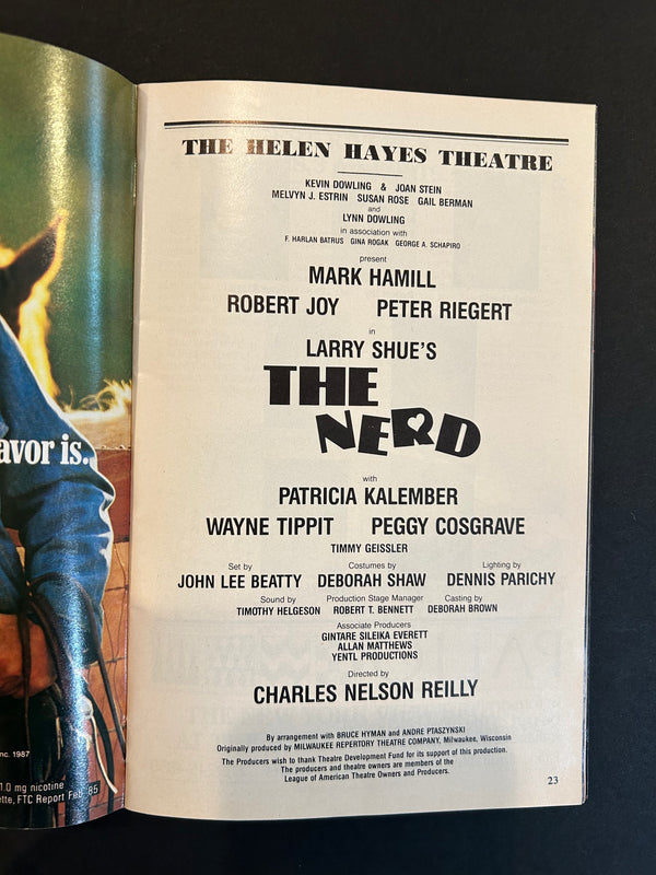 "The Nerd" 1987 Original Broadway Production Playbill featuring Mark H ...