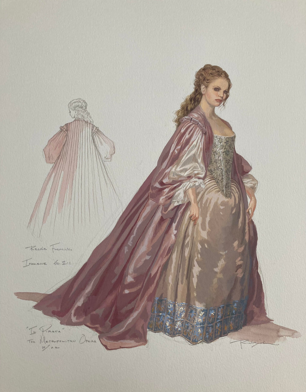 Costume Sketch for Renée Fleming as Imogene by Robert Perdziola for "I ...